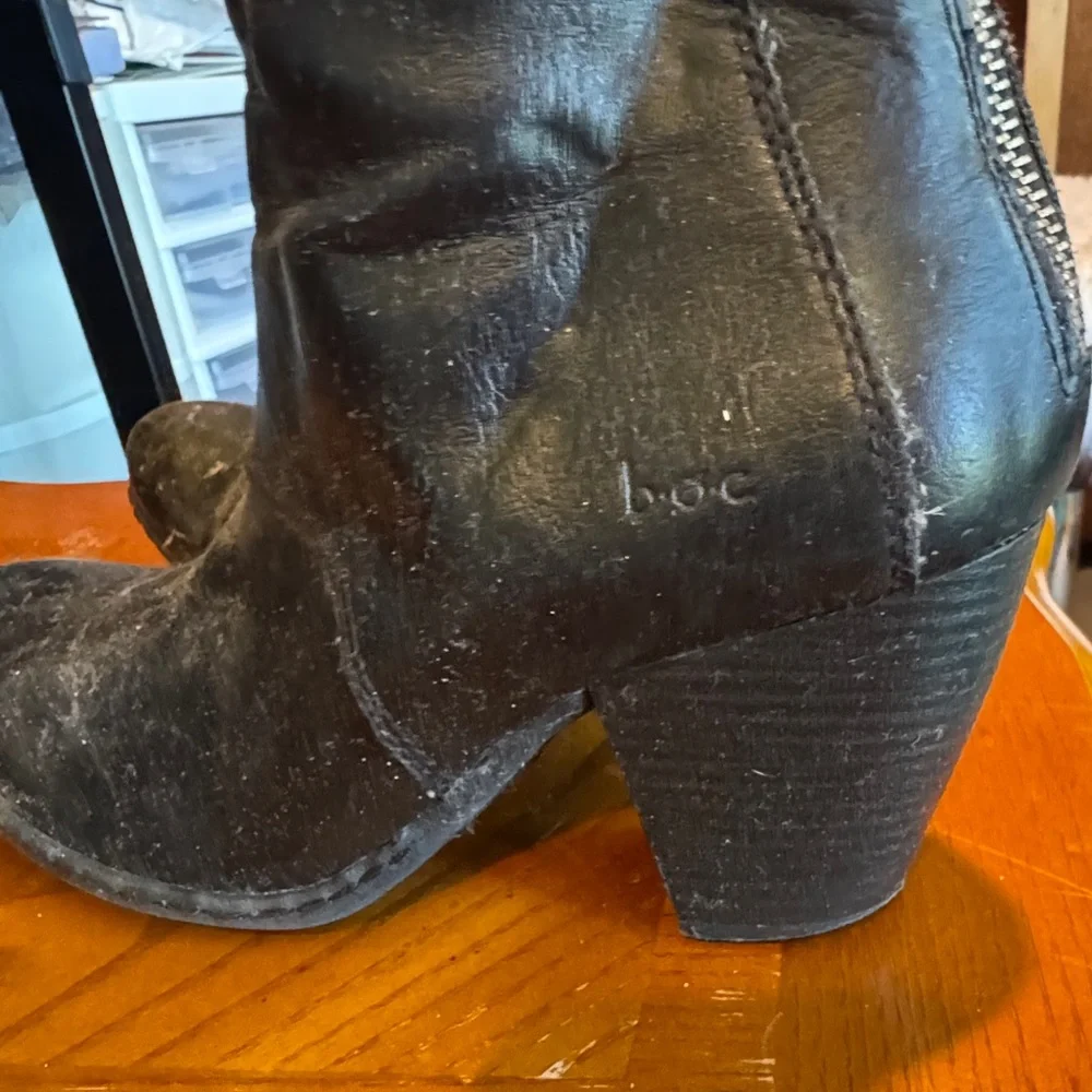 boc | Shoes | Boc Tall Black Leather Heeled Riding Boots | Poshmark